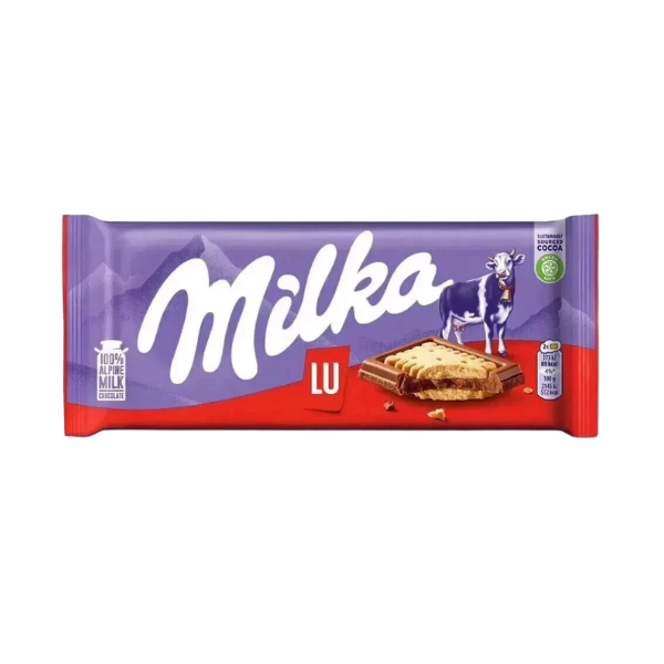 Milka Chocolate Bar with LU Biscuits 87g – Sweet As