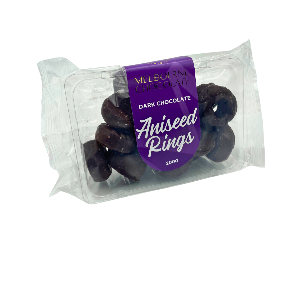 Melbourne Chocolate Dark Aniseed Rings - 200g – Sweet As