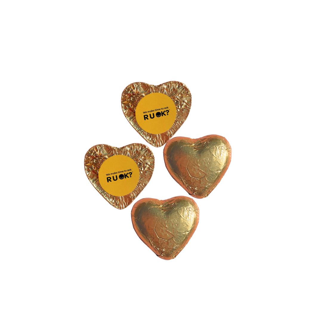 Sweet As | R U OK? Day Chocolate Hearts - Mini 3.5cm 8g