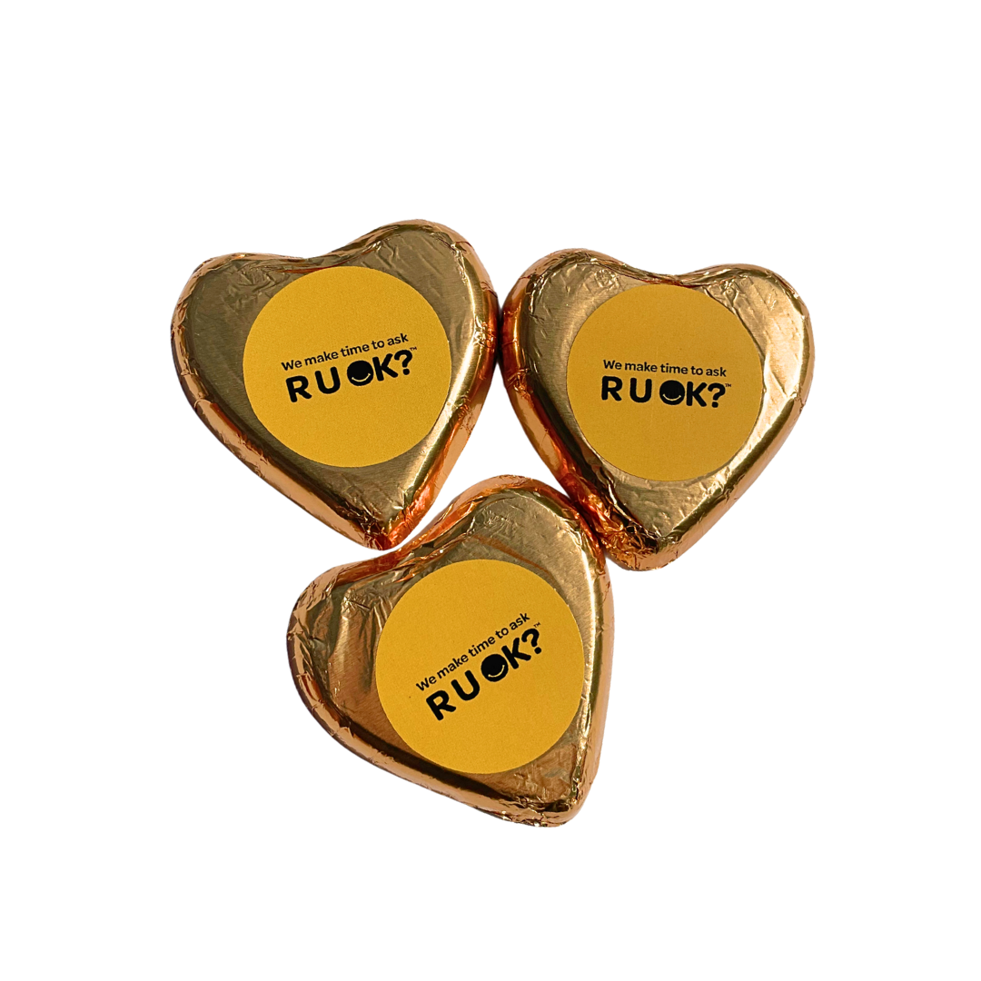 R U OK? Day Chocolate Hearts 30g - Sweet As Lolly Shop