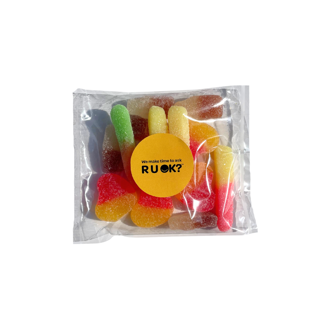 R U OK? Day Sour Mix Lolly Bag 75g - Sweet As Lolly Shop